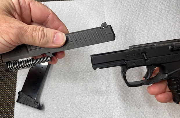 Remove the slide from the frame Dave s Gun Maintenance Gear Reviews Training
